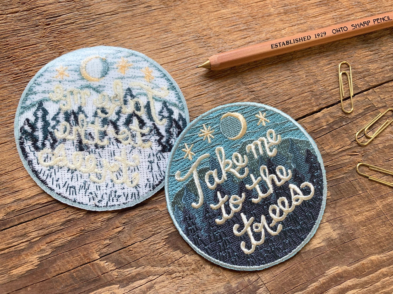 Take Me to the Trees Embroidered Patch Pine Tree Patch | Etsy