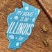 Illinois Sticker Illinois State Sticker Bumper Sticker - Etsy