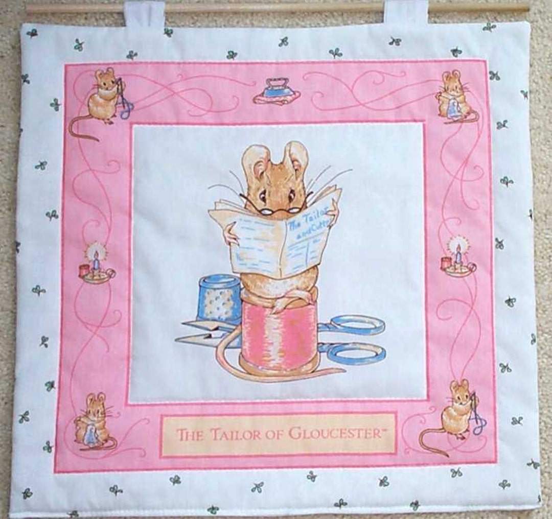 Beatrix Potter Peter Rabbit Wall Quilt / Quilted Wall Hanging - Taylor ...