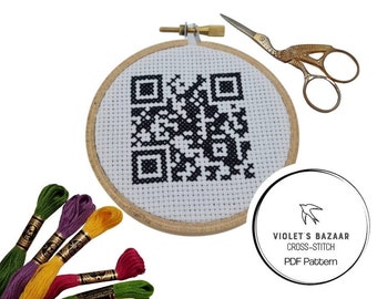 Custom QR Code Cross Stitch Pattern Instant Download - Etsy