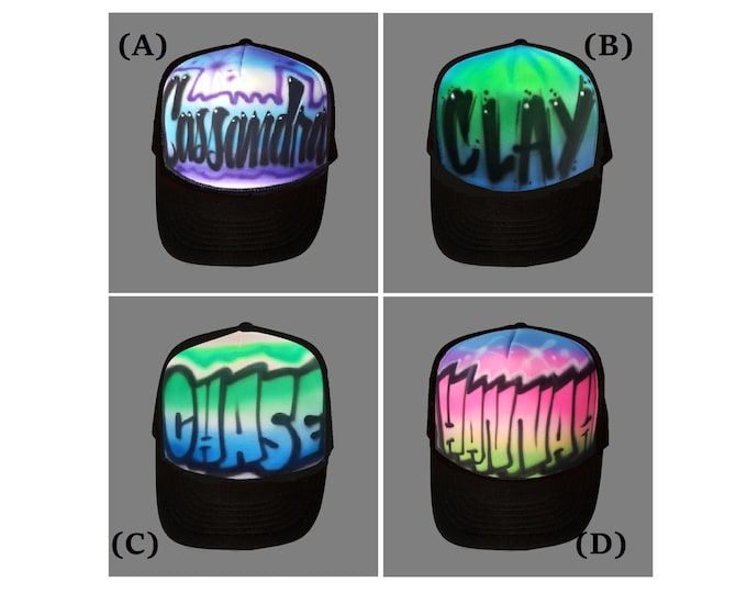 Airbrush Graffiti Hat Design | Free Shipping - Etsy