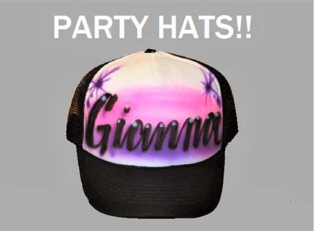 Personalized Birthday Party Hats, Hip Hop Party, Bachelorette Party ...