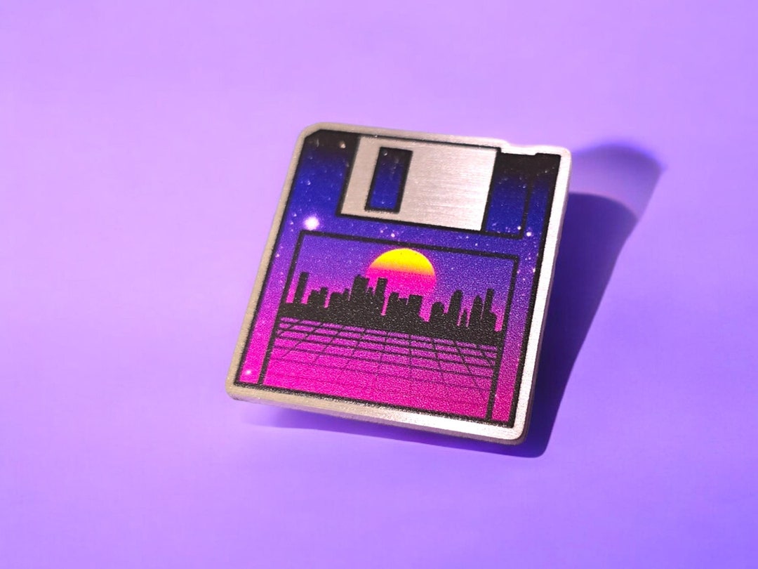 Metal Pins Synthwave Floppy Disk - Etsy