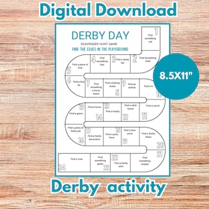 Derby Day Printable Kids Activity Scavenger Hunt - Etsy