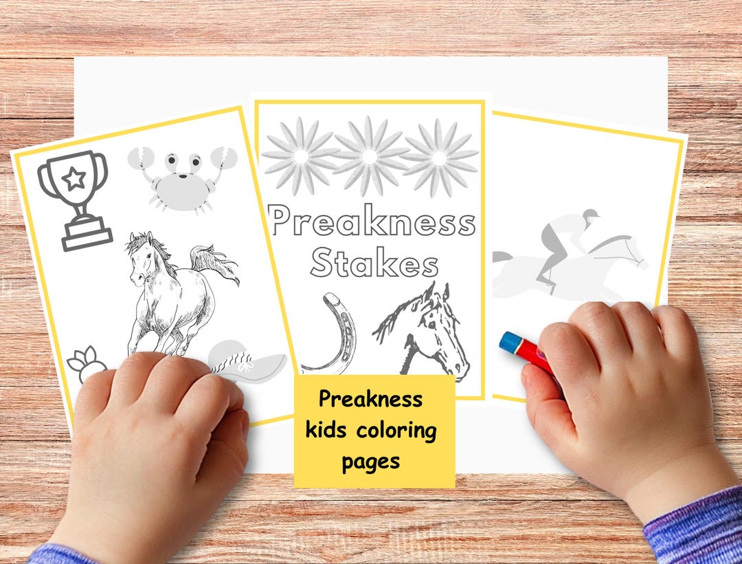 Preakness Printable Activity - Coloring Pages for Kids or Decorations ...