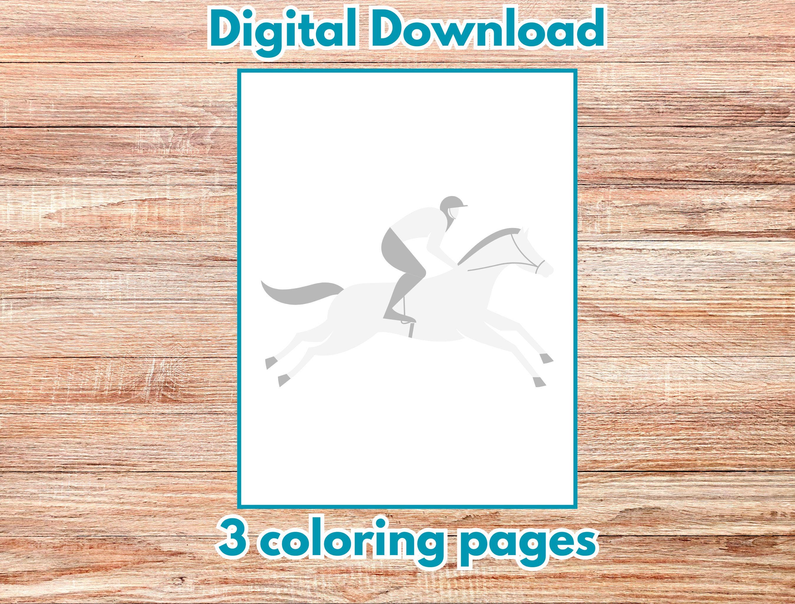 Derby Day Printables Coloring Pages - Activity for Kids or Decorations ...