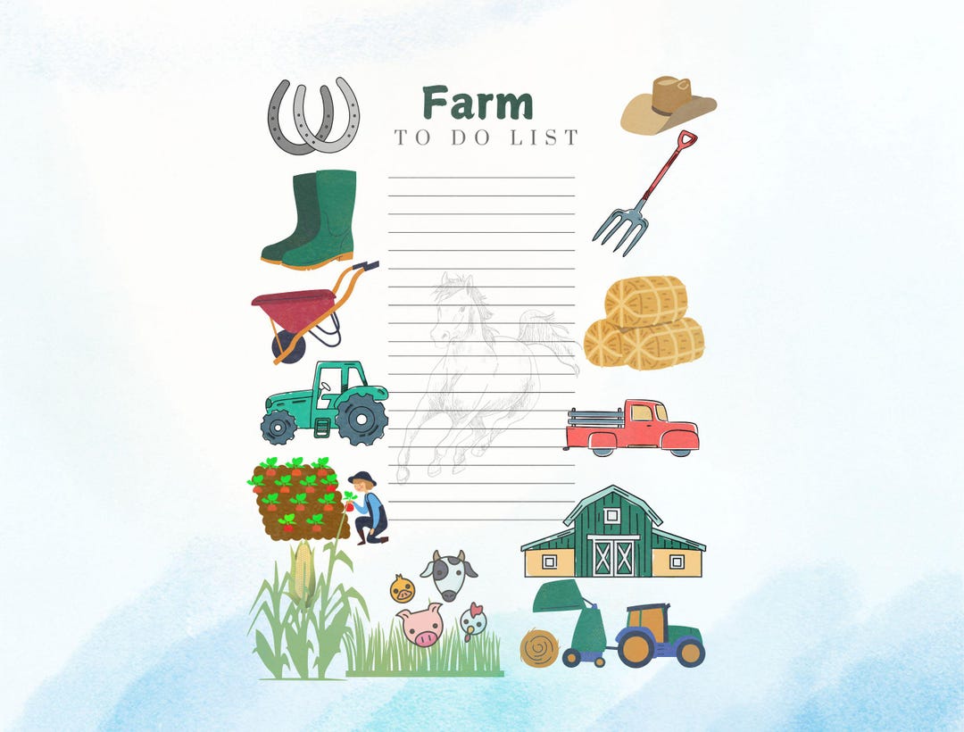 Farm to Do List Printable - Gardening, Seeds, Crops, Homesteading ...