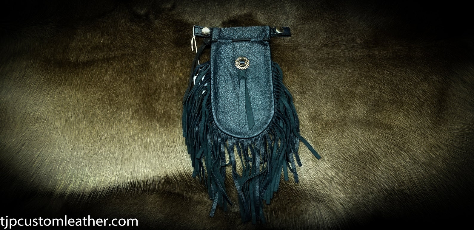 Fringed Leather Cell Phone Pouch - Etsy