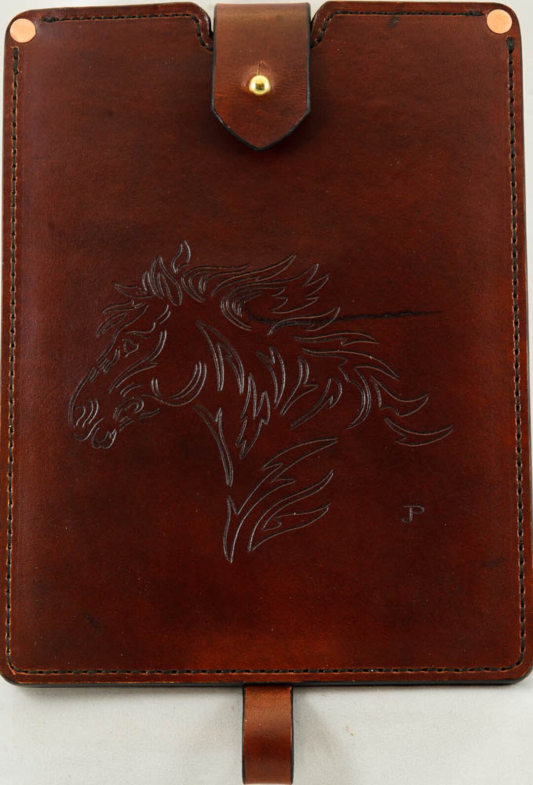 Leather Smart Tablet Slip Case, Hand-carved, Horse. - Etsy