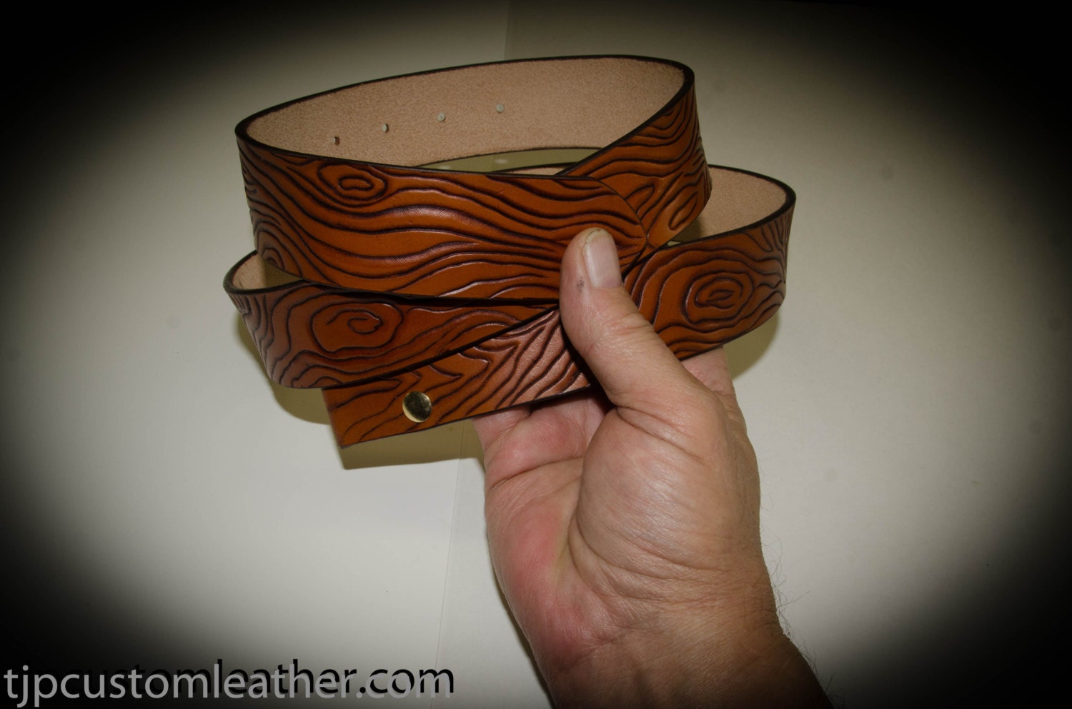 Wood Grained Leather Belt, 1 1/2 Inch Width - Etsy