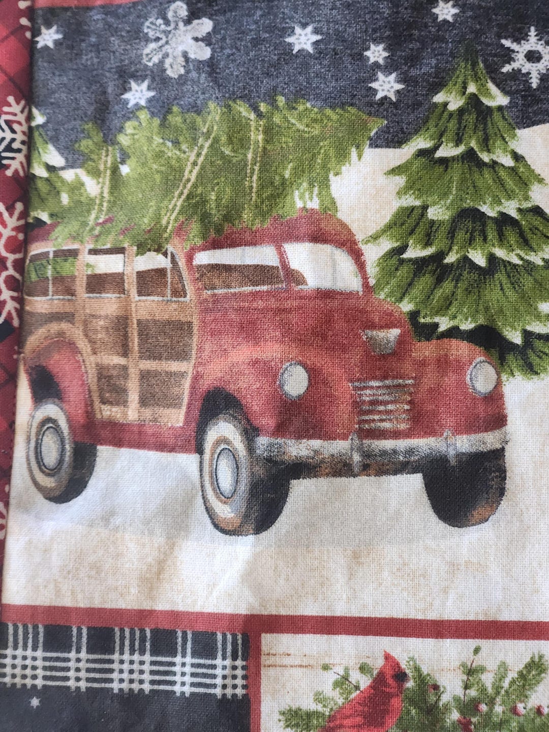 Christmas Tree Truck Table Runner - Etsy