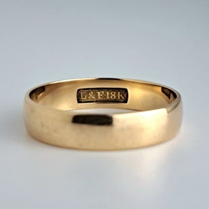 Antique 18K Gold Wide Band With Hallmarks Yellow Gold - Etsy