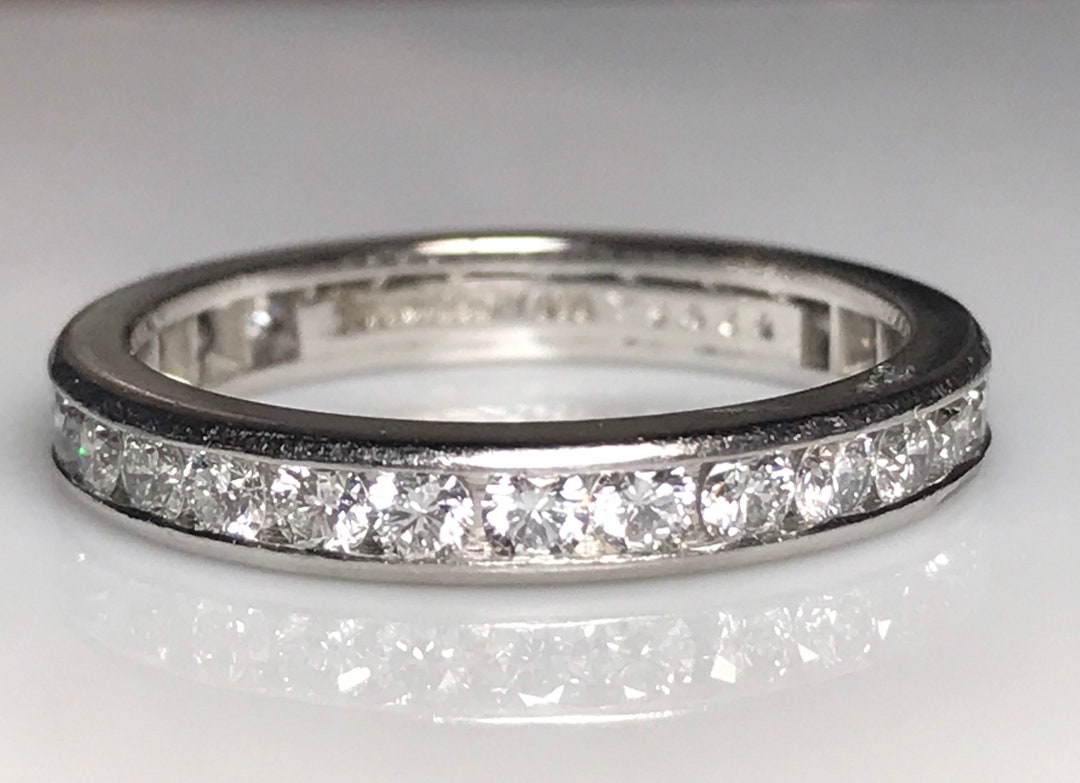 Authentic 1.8ct Tiffany & Co. Platinum Diamond Full Eternity Band Size
