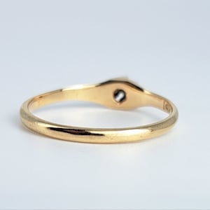 Antique Old European Cut Diamond Belcher Mount Ring in 14K Gold - Etsy