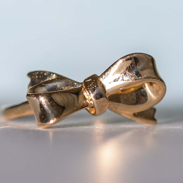 Gold Bow Ring - Etsy