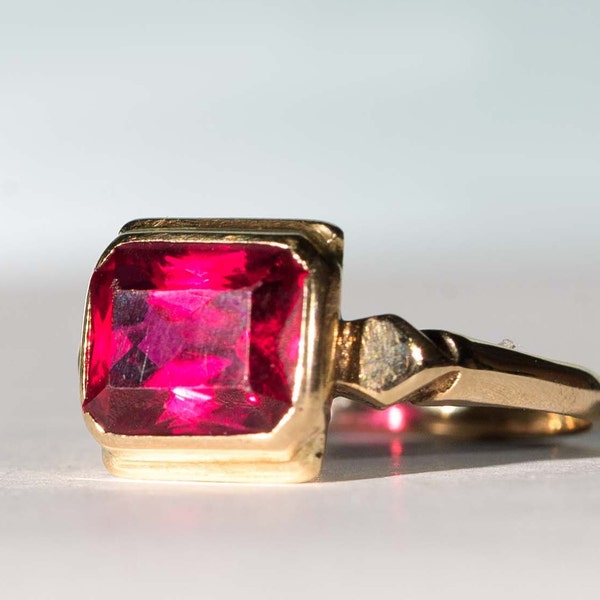 Large Ruby Ring - Etsy