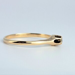 Antique Old European Cut Diamond Belcher Mount Ring in 14K Gold - Etsy