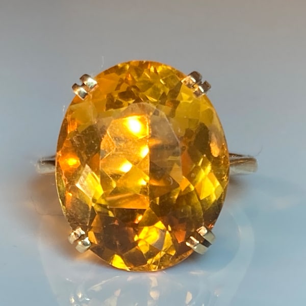Vintage Citrine Ring - Etsy