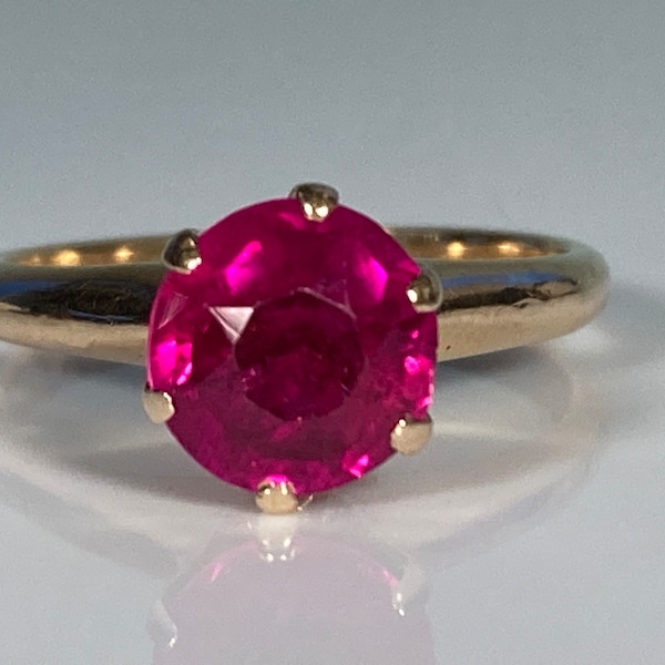Antique Gold Ruby Ring - Etsy