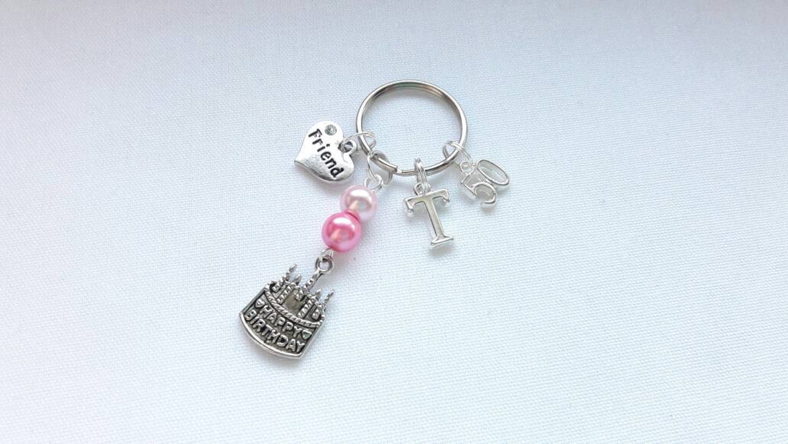 Birthday Keyring Happy Birthday Bag Charm Personalised | Etsy UK