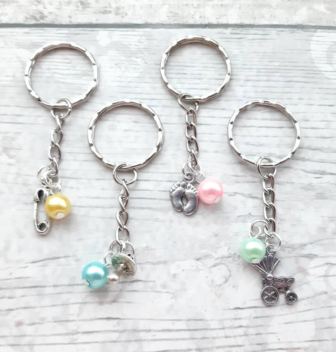 Baby Shower Keyrings, Gender Reveal Keychain, Baby Shower Favours, New ...