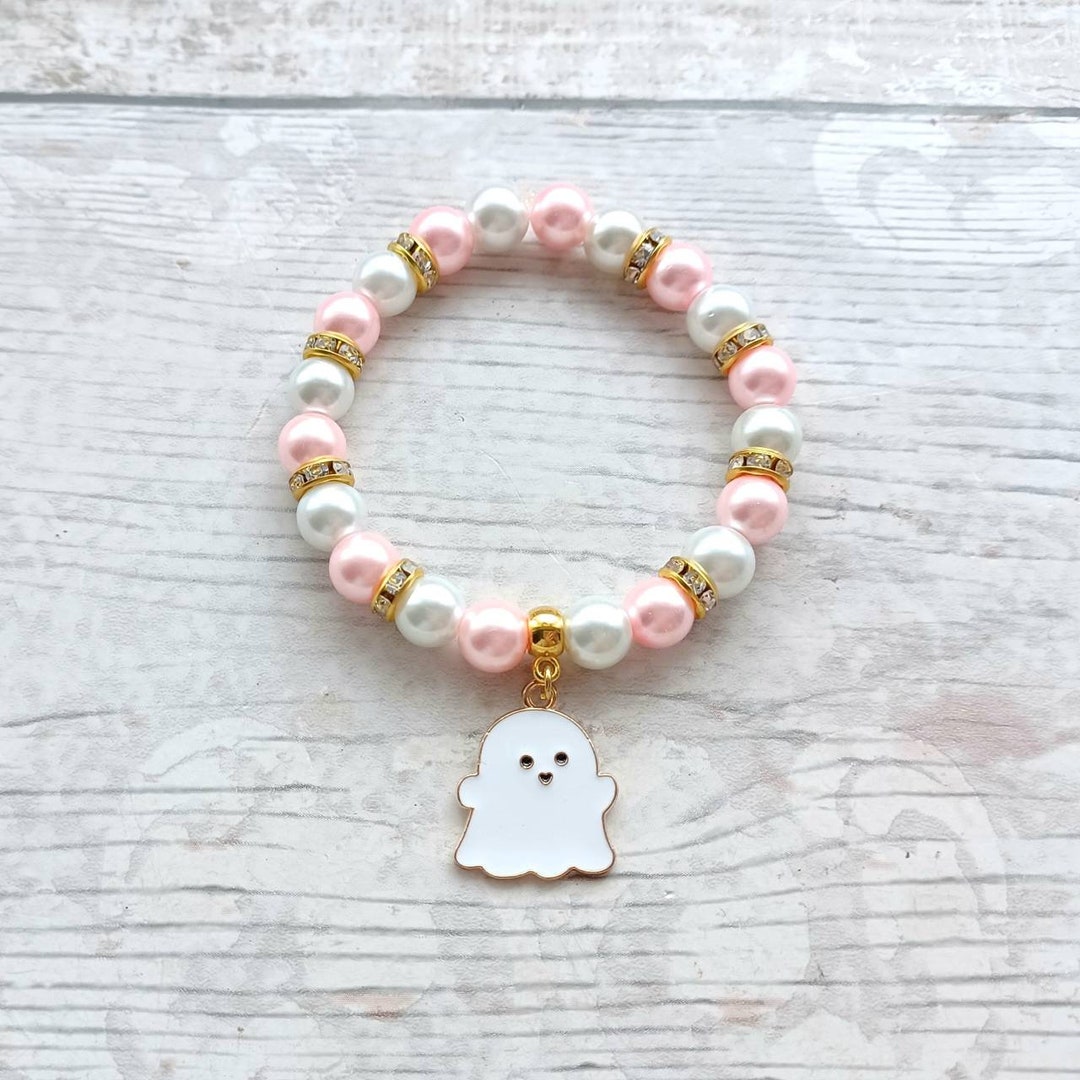 Ghost Bracelet, Spooky Ghostie Jewellery, Halloween Gift, Haunted Ghoul ...