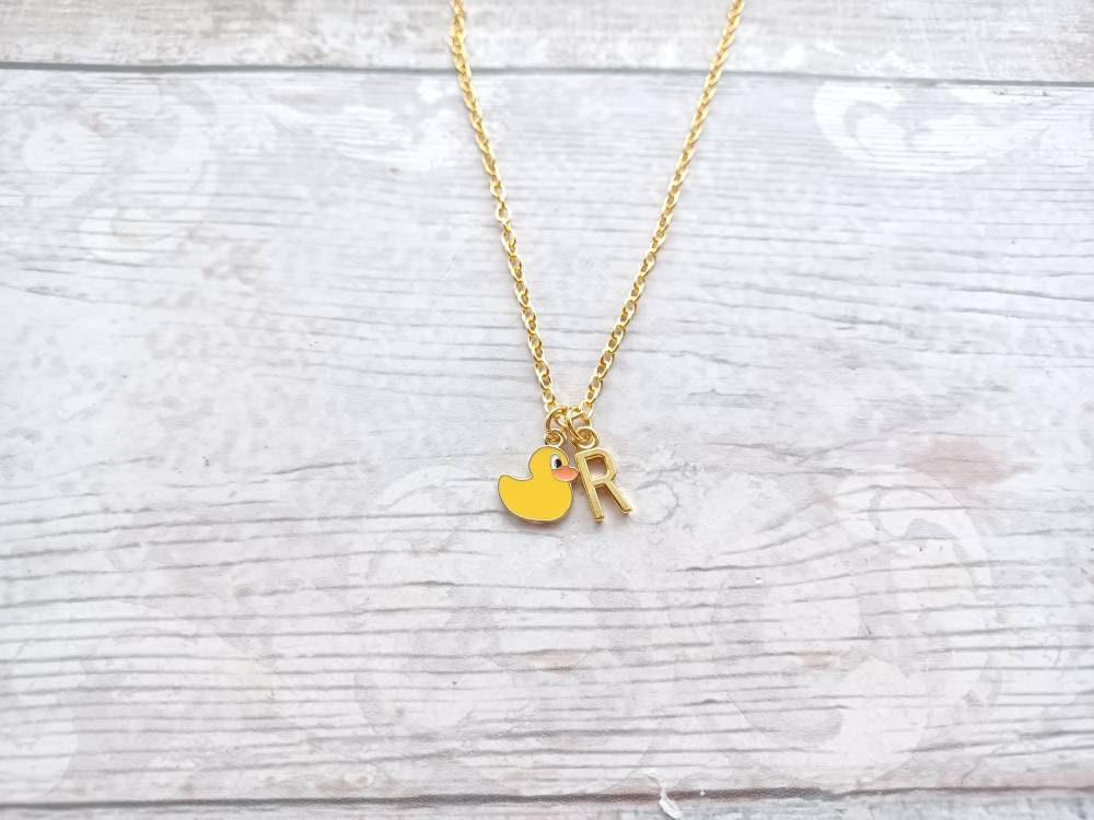 Duck Necklace, Rubber Duckie Jewellery, Bird Lover, Personalised ...
