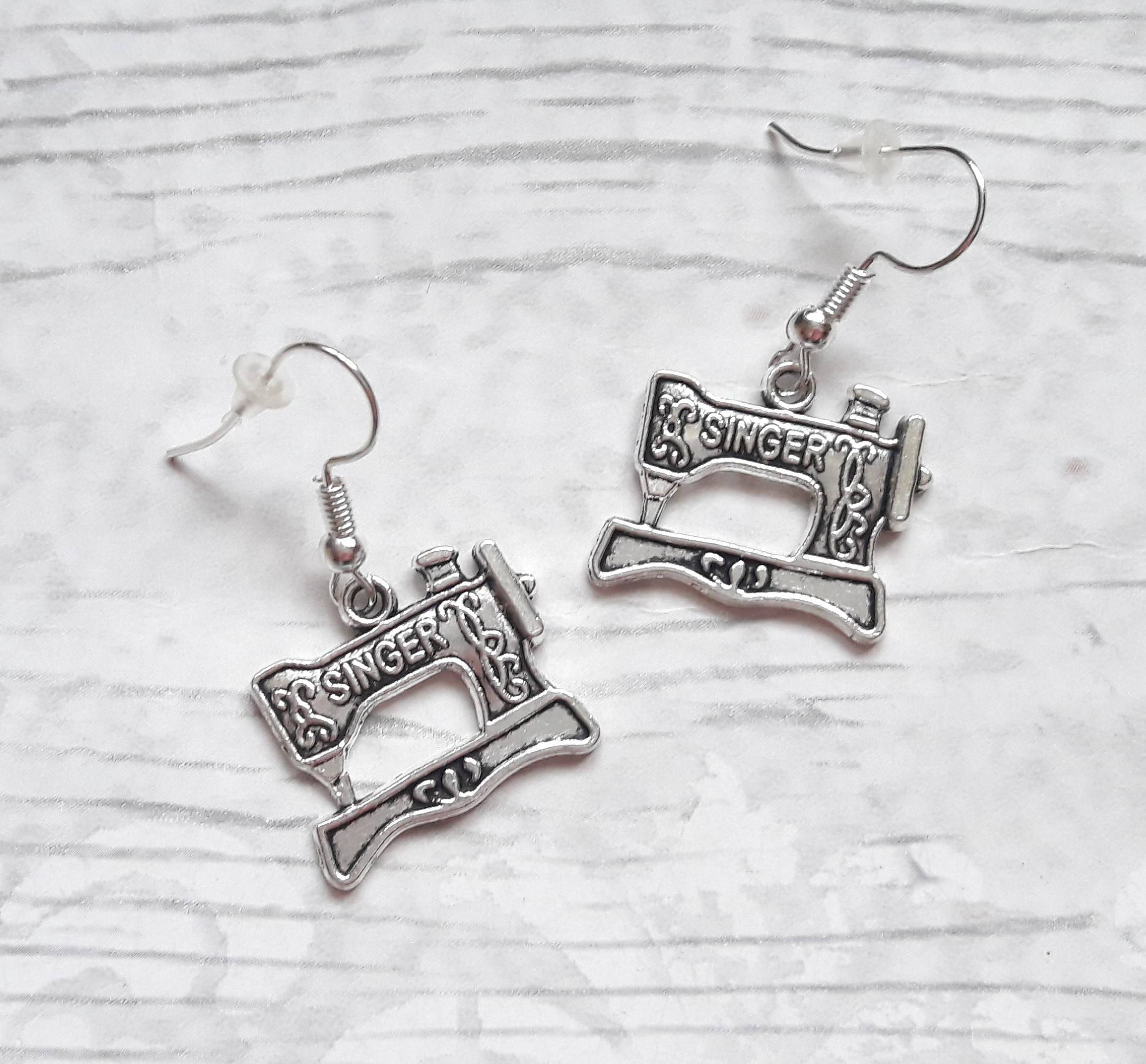 Sewing Machine Earrings, Seamstress Jewellery, Sewing Jewelry, Sewing ...