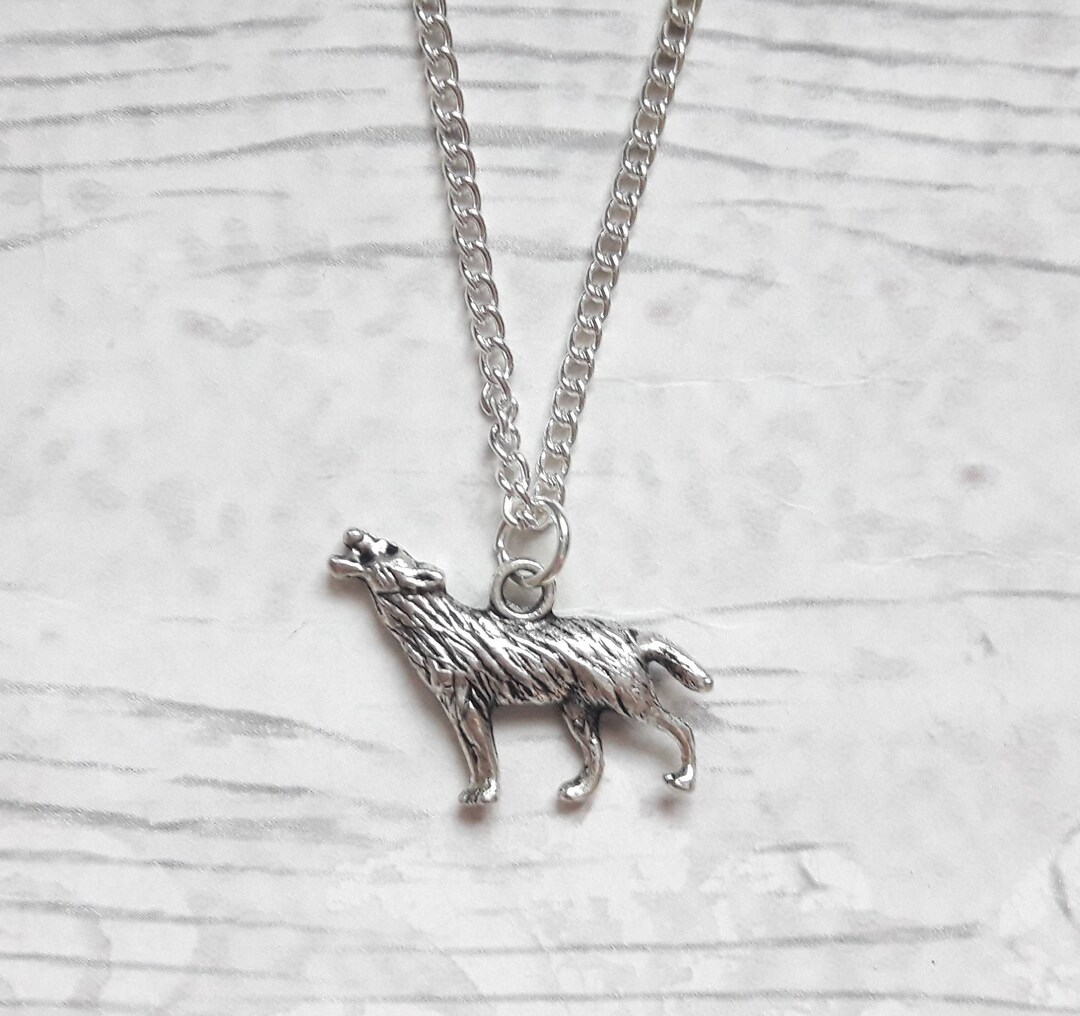 Collar de lobo aullador, collar de bosque, joyería para perros, joyas ...