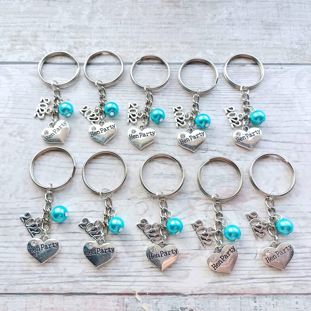 10 Hen Party Keyring, Bachelorette Keychain, Bridal Shower Gifts, Hen ...