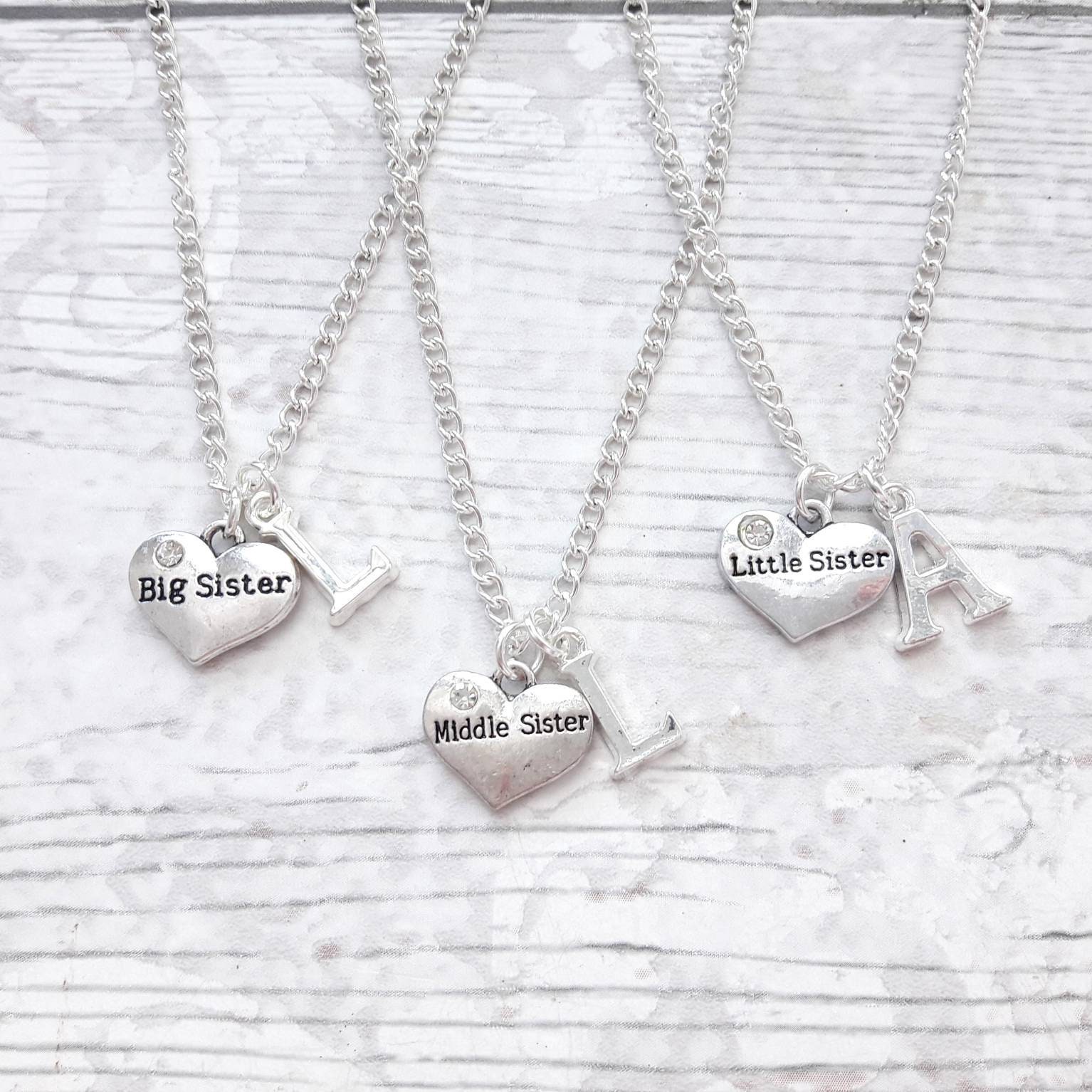 Sister Necklace Set of 3 Necklaces Sister Jewellery | Etsy UK
