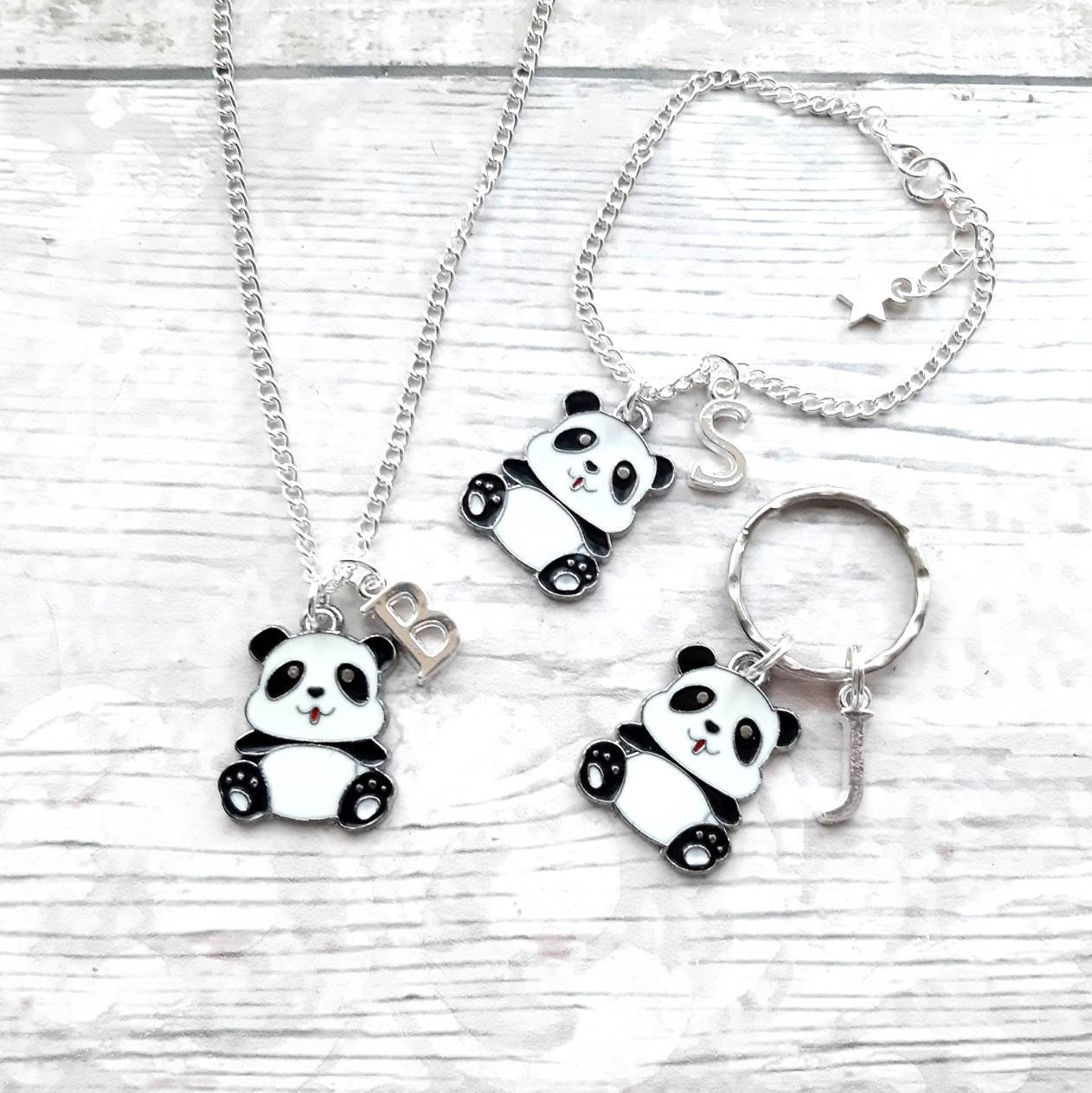 Panda Necklace, Personalised Jewellery, Personalized Initial Jewelry ...