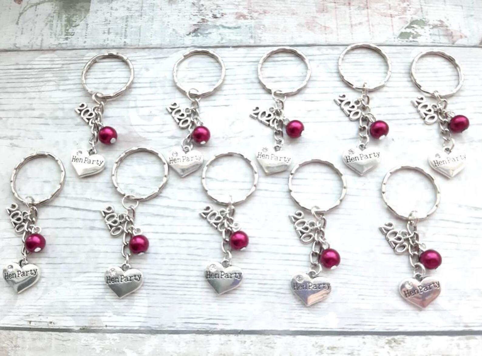 10 Hen Party Keyring Bachelorette Keychain Bridal Shower - Etsy