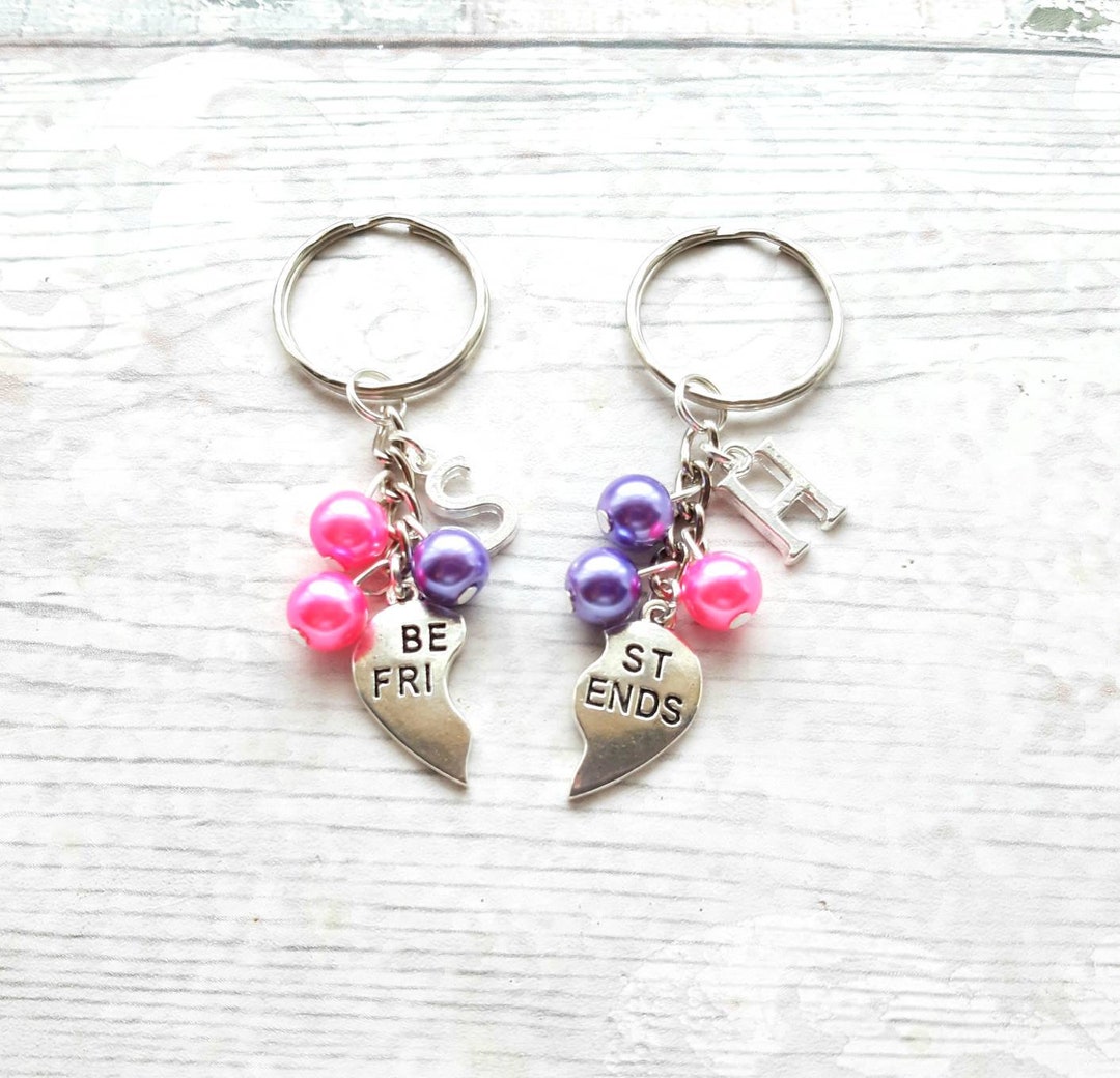 Personalised Best Friend Keyrings, BFF Keychain, Friends Forever ...