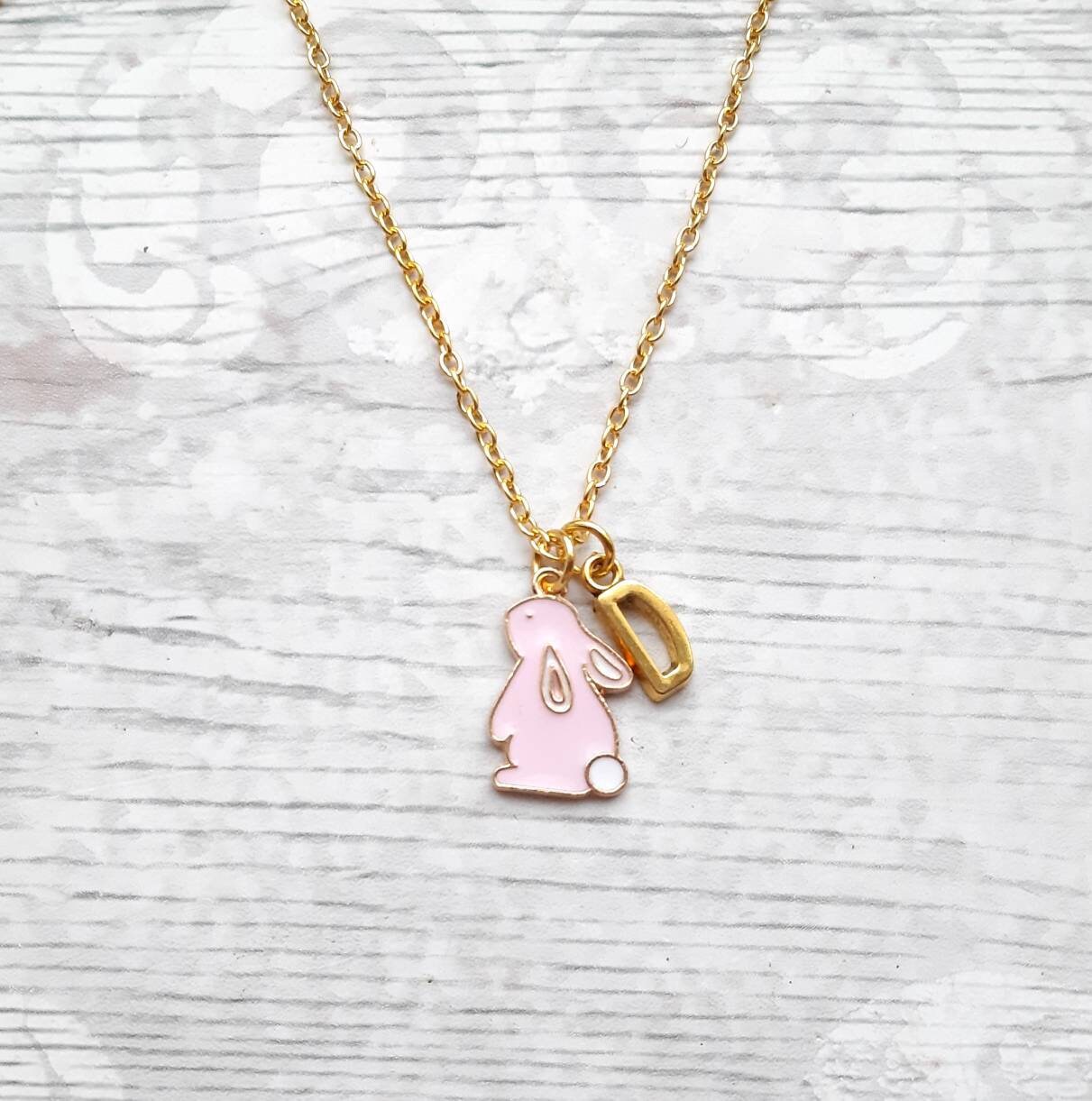 Rabbit Necklace, Easter Jewellery, Bunny Necklace, Easter Bunny Gift ...