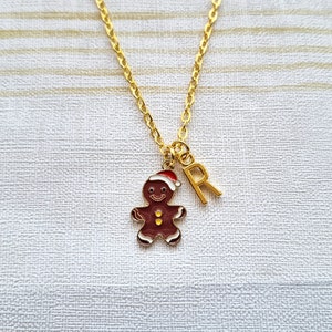 Gingerbread Man Necklace, Christmas Biscuit Jewellery, Stocking Filler ...