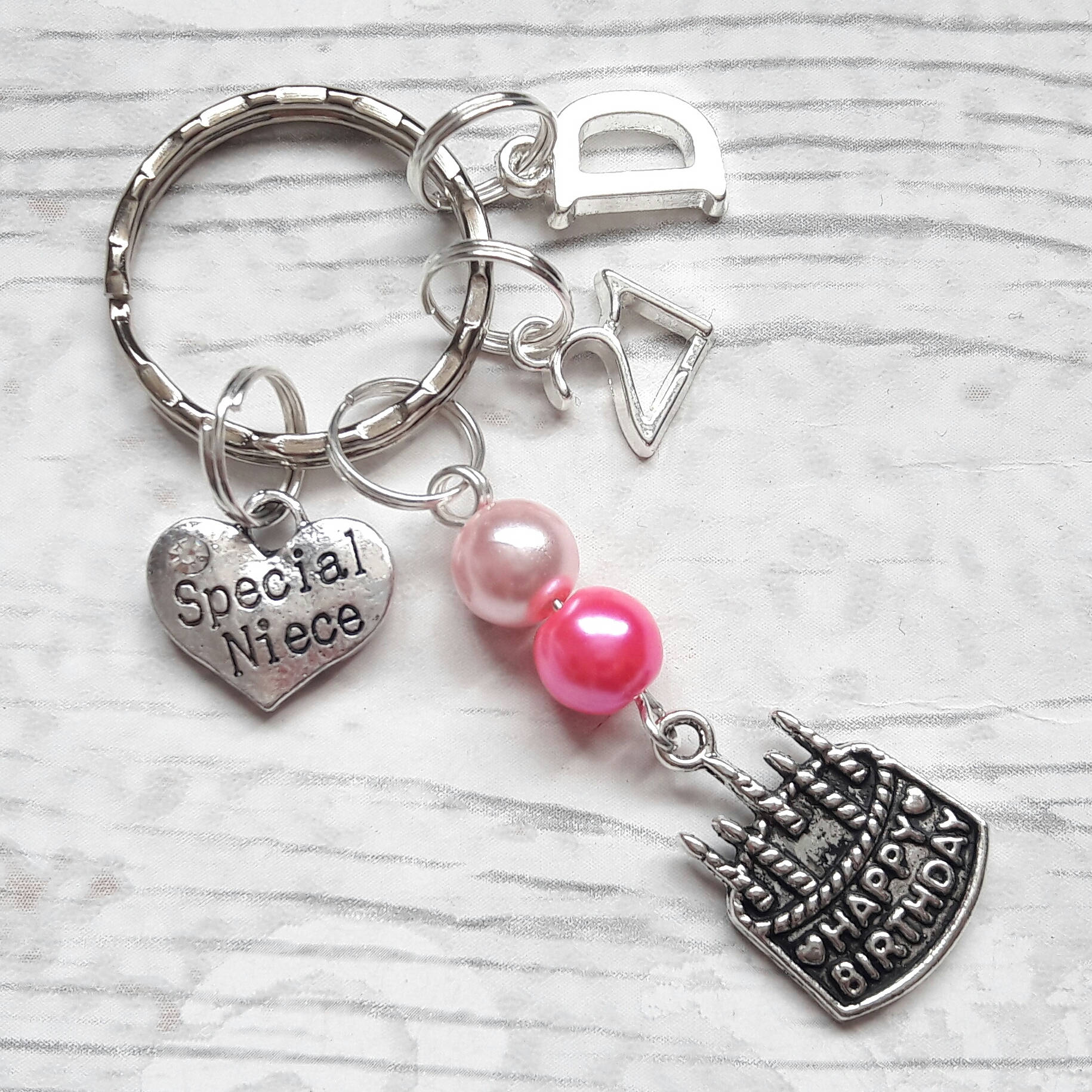 Birthday Keyring Happy Birthday Bag Charm Personalised | Etsy UK