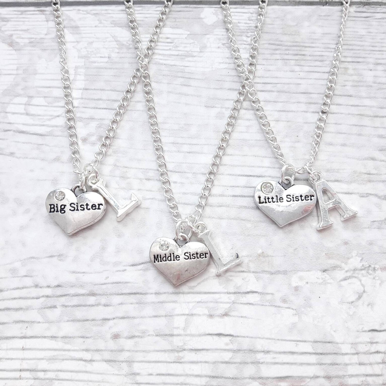 Sister Necklace, Initial Necklace, Best Friend Jewellery, Gift for ...