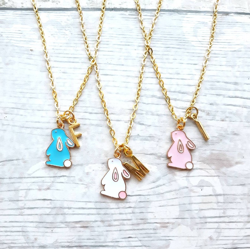 Rabbit Necklace, Easter Jewellery, Bunny Necklace, Easter Bunny Gift ...