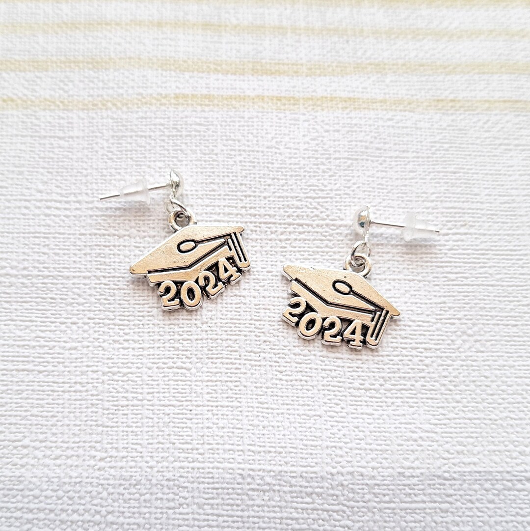 Graduation Earrings, 2025 Graduate Jewellery, Cap Earrings, Grad ...