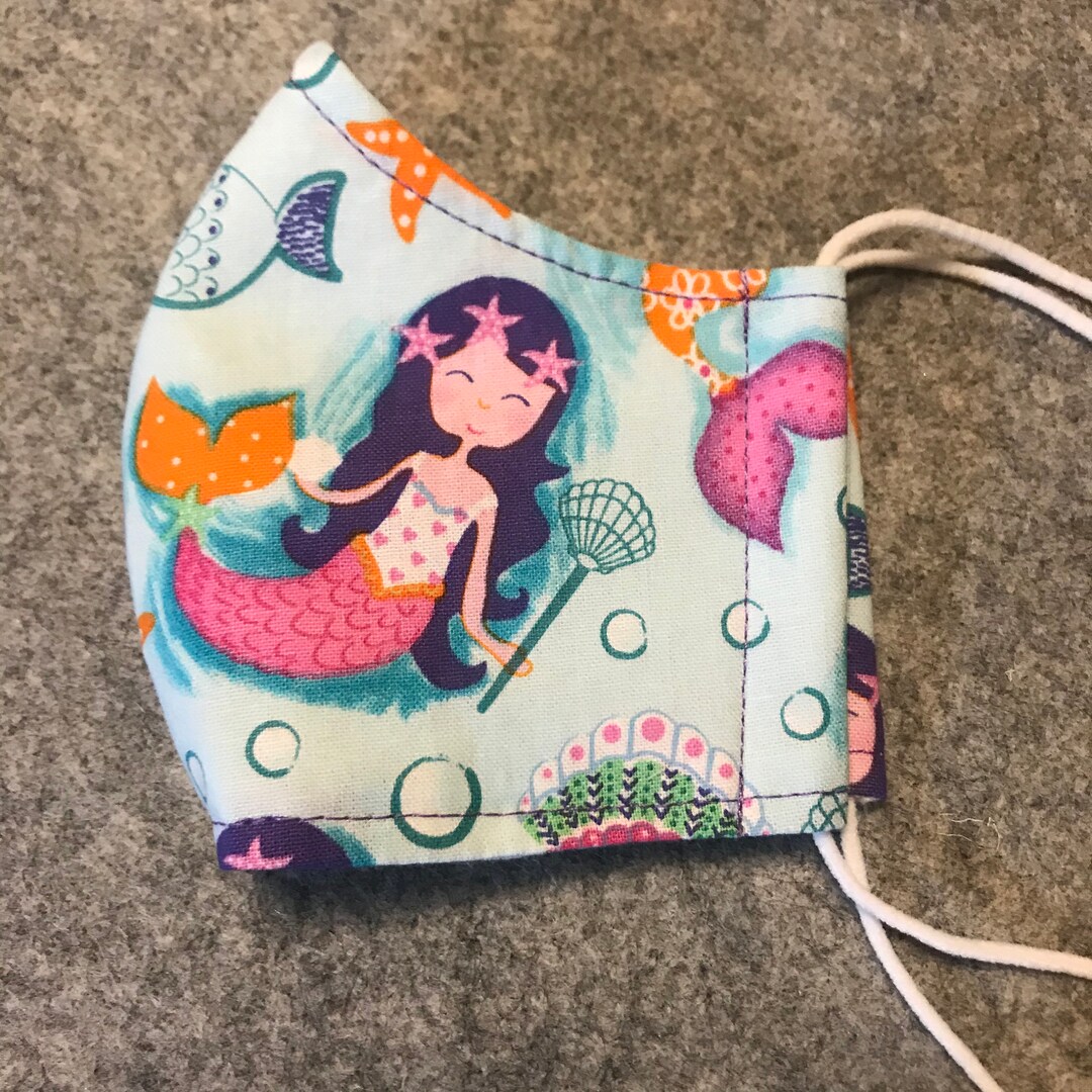 Sparkling Mermaids Fabric Face Mask - Etsy