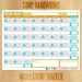 Camp NaNoWriMo Printable Word Count Tracking Calendar | Etsy