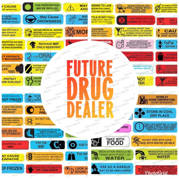 Funny Pill Bottle Labels - Etsy