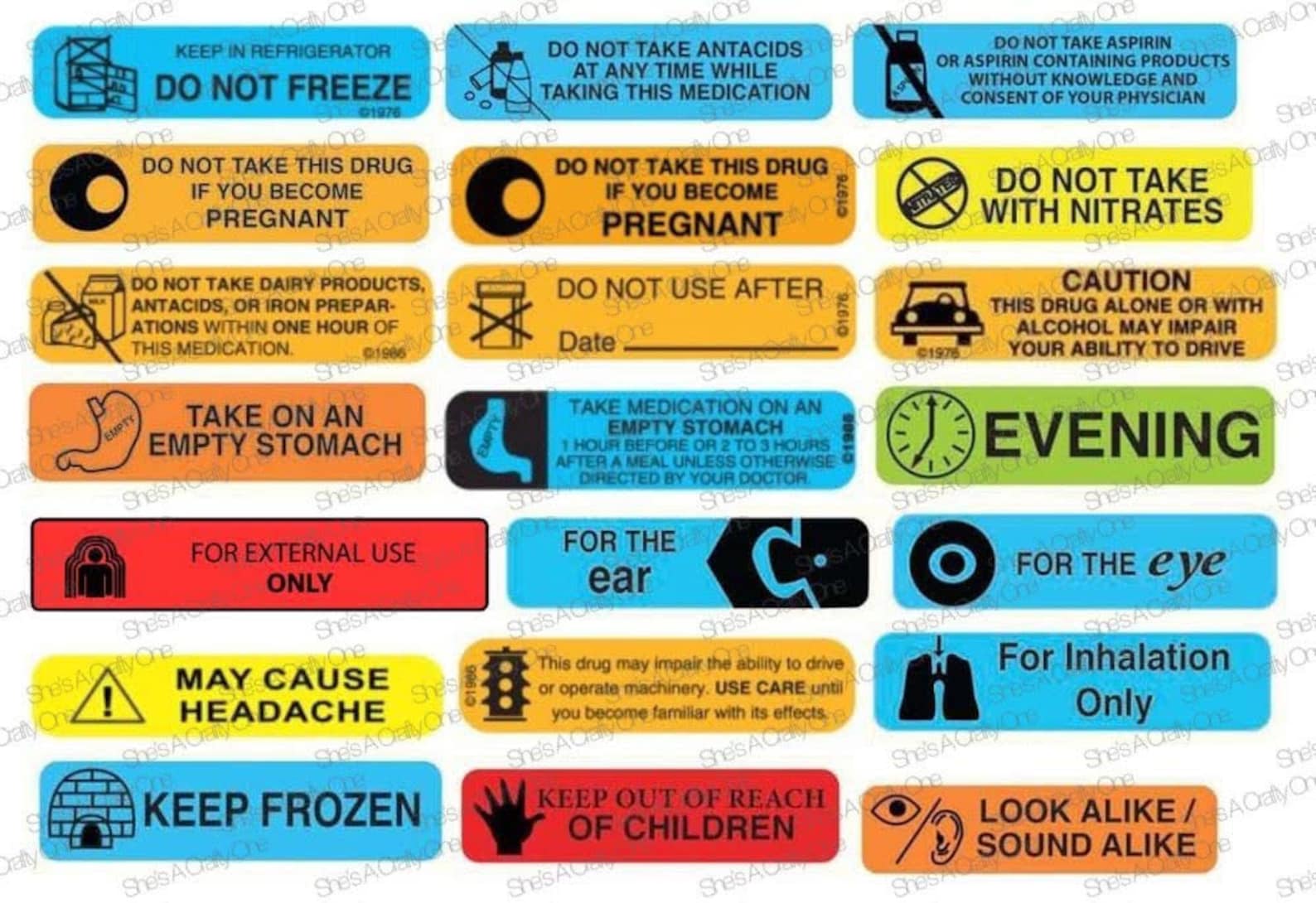 Licensed Drug Dealer Pill Warning Labels SVG PNG JPG - Etsy