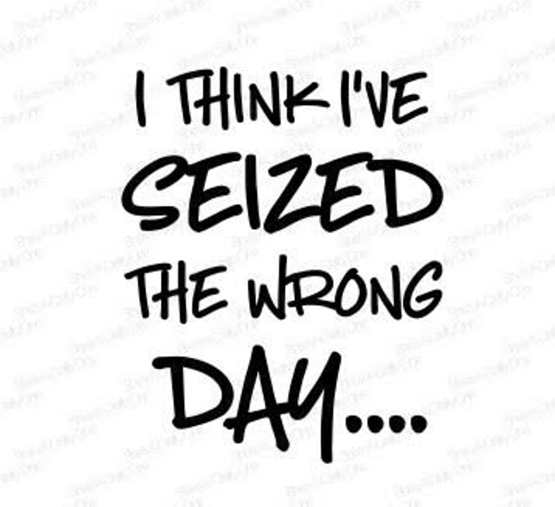 I Think I Seized the Wrong Day - SVG, PNG, JPG - Etsy