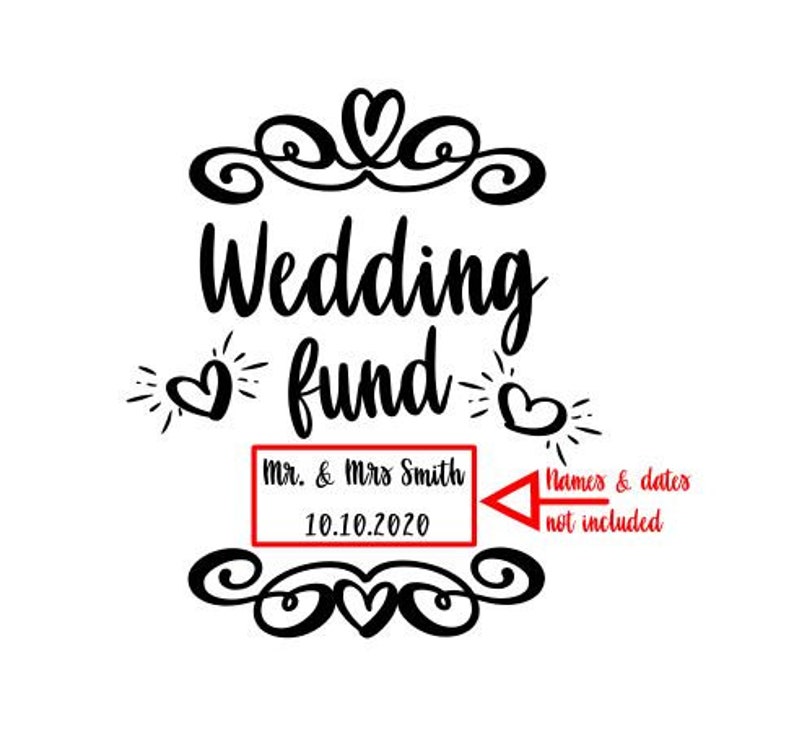Wedding Fund, SVG, PNG, JPG - Etsy