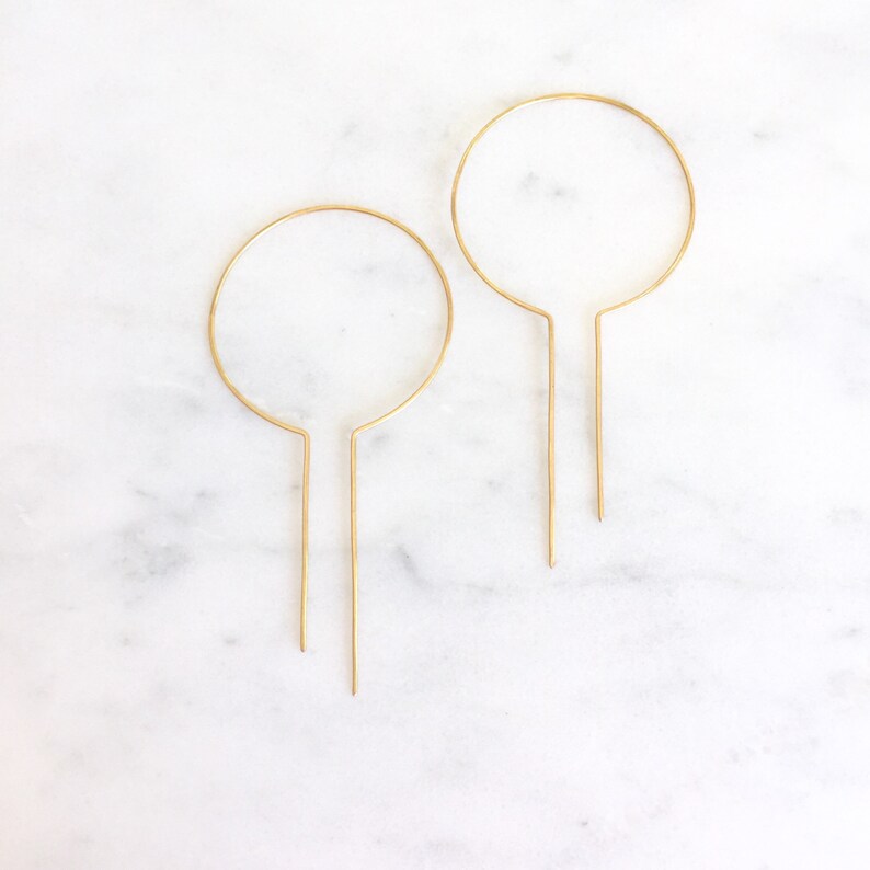 14k Gold Hoops Thin Solid Gold Hoop Earrings 14 K Solid - Etsy