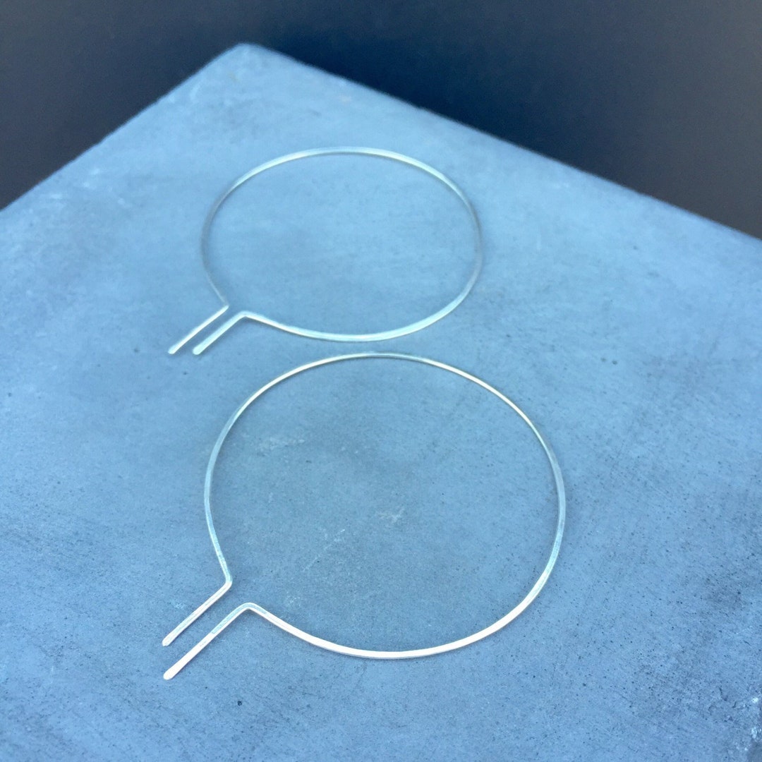 Unique Hoops, Modern Hoops. Art Deco Earrings, Open Hoop Earrings ...