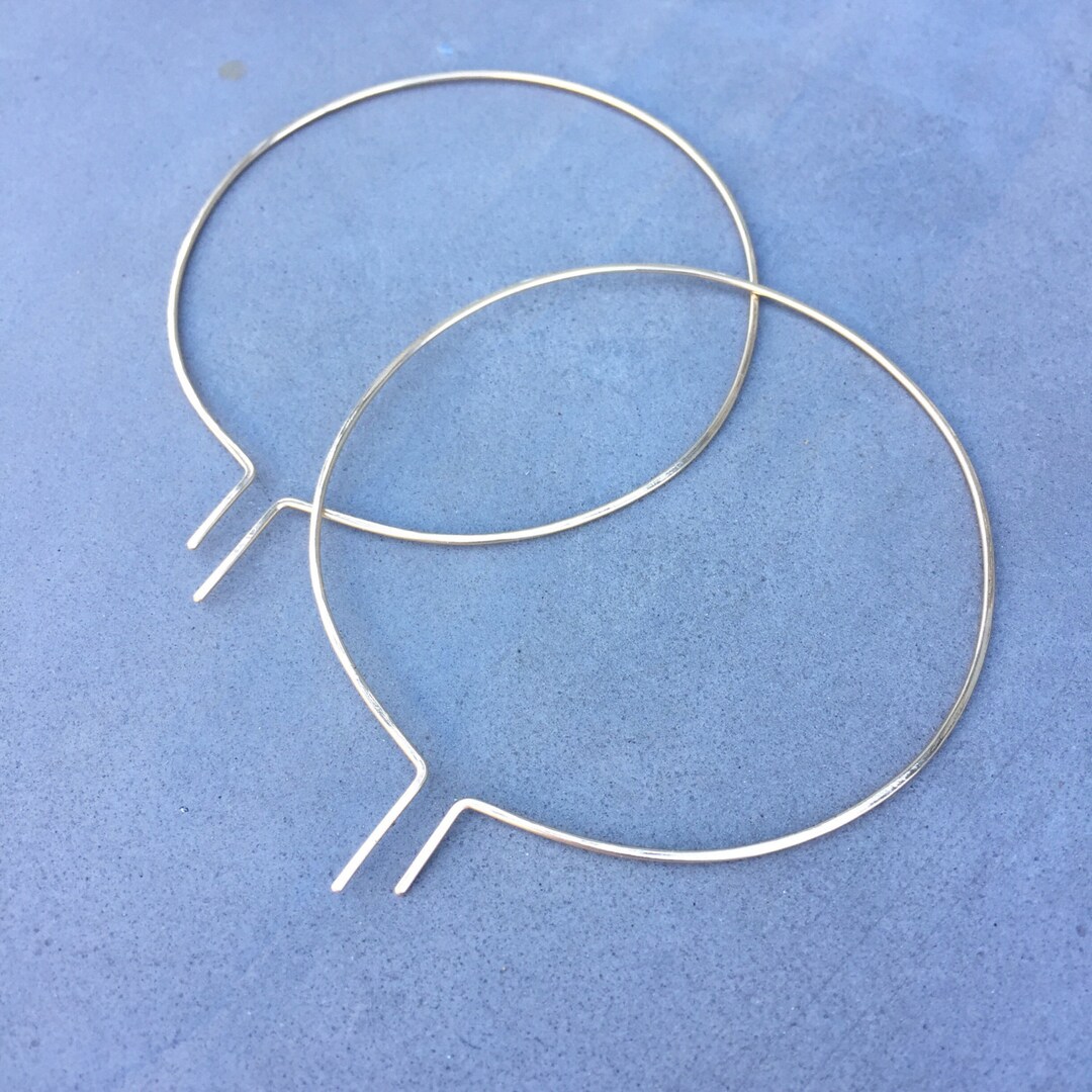 Extra Large Gold Hoops, Open Hoop Earrings, Geometric Hoops, Art Deco ...