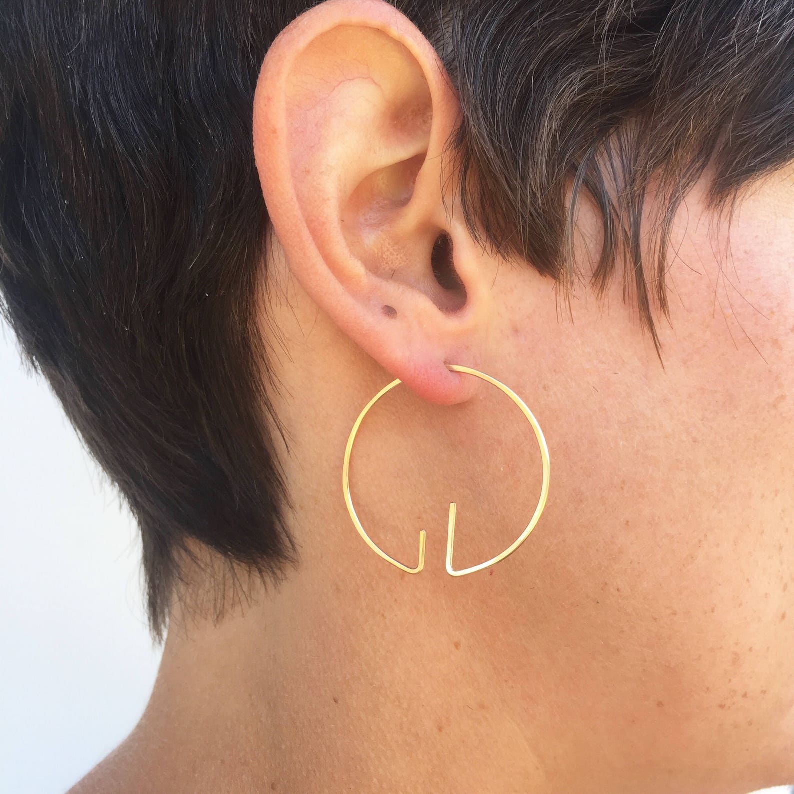 Open Hoop Earrings Statement Unique Hoop Earrings Art Deco - Etsy Australia